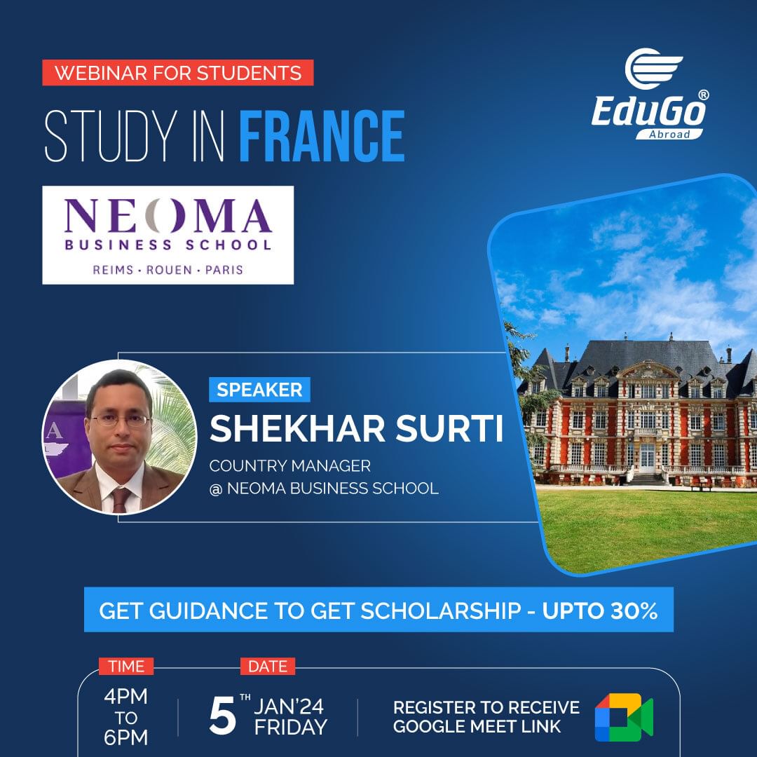Study In France - Webinar For Student's - Neoma Business School